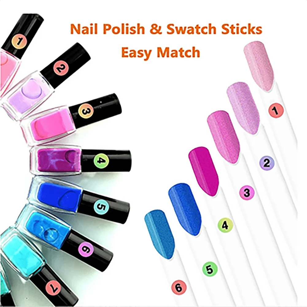1-500 Number Sticker Label For Nail Polish Color Gel Varnish Marking ...