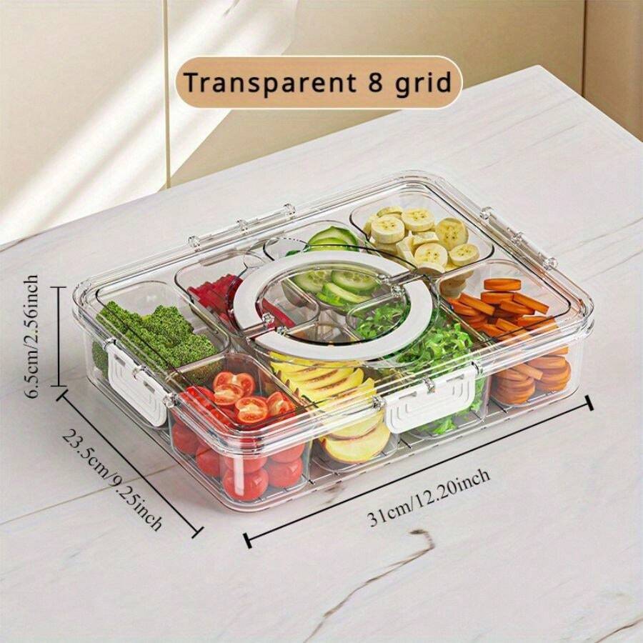 8-In-1 Transparent Fruit & Vegetable Storage Container - , Sealed ...