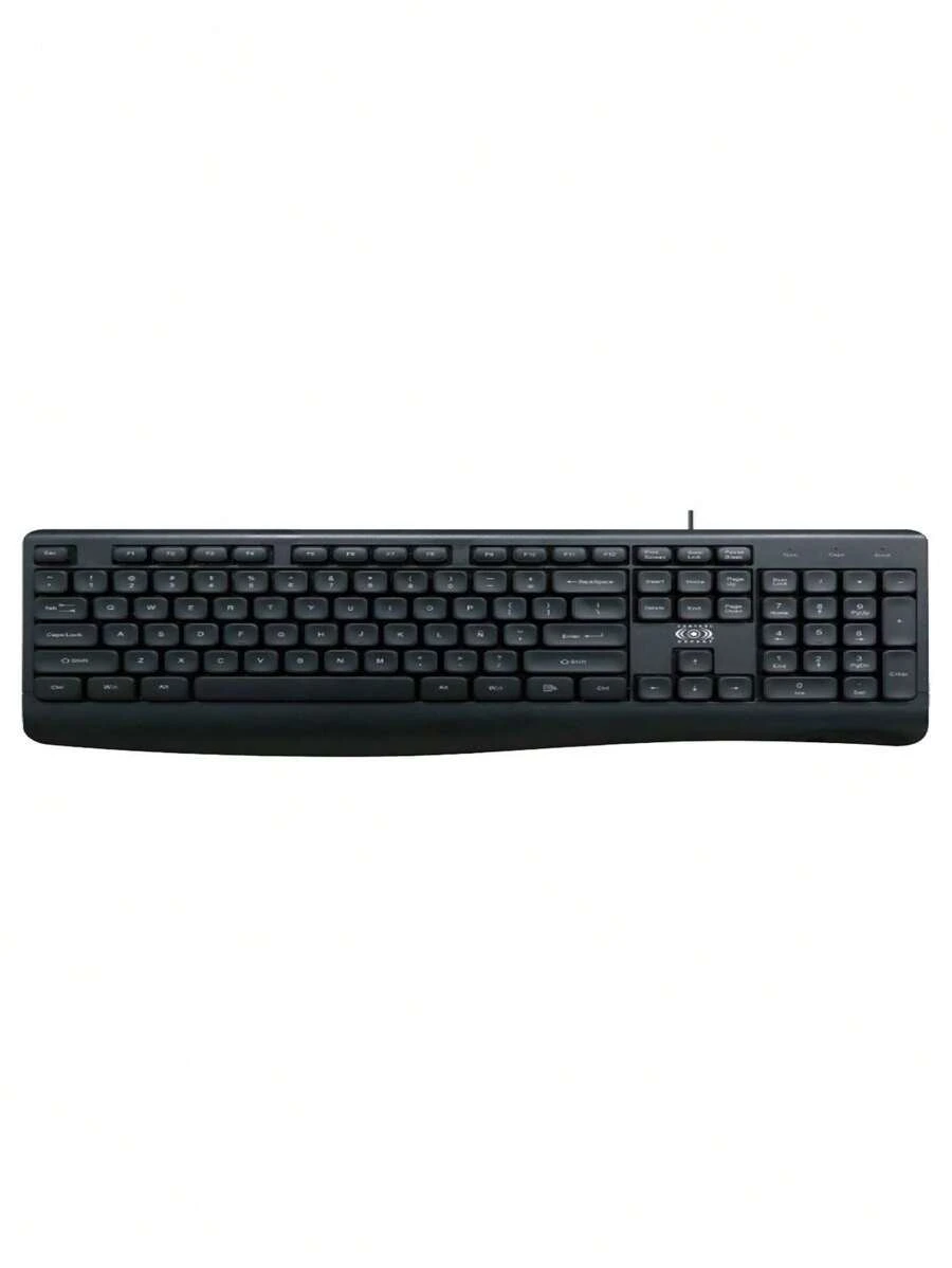 Ergonomic USB Wired Keyboard Spanish Office Laptop PC | SHEIN USA