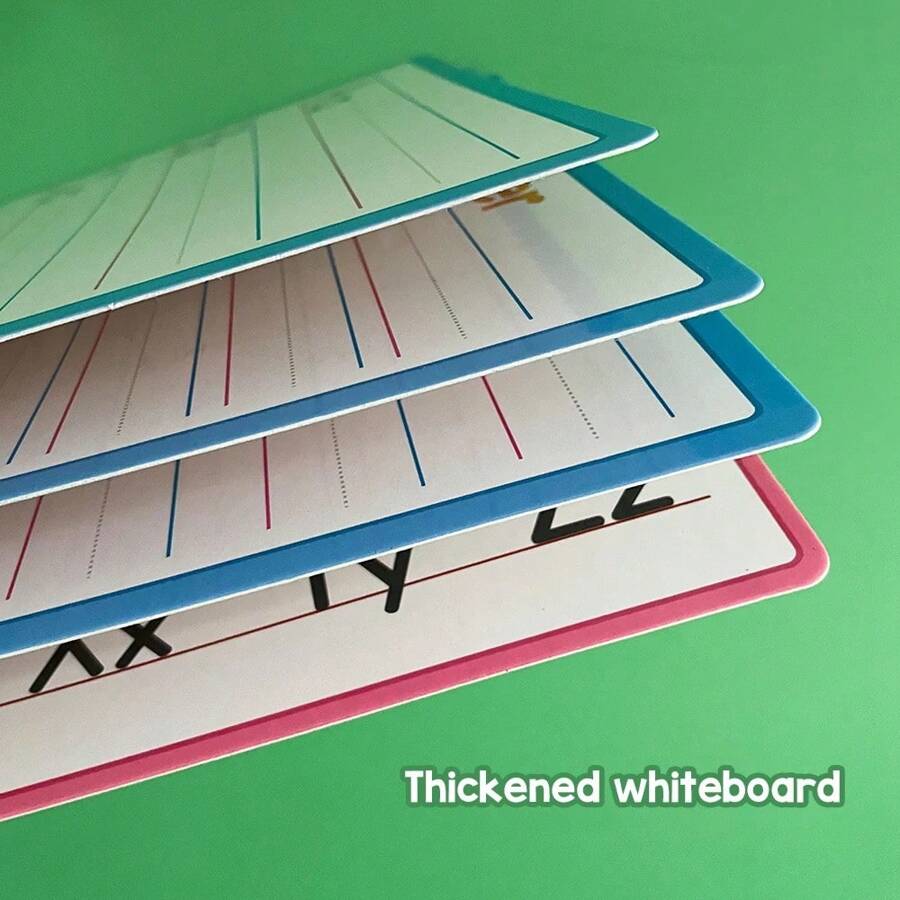 4 Pcs Double Sided Dry Erase Handwriting Alphabet ABC Numbers 123 ...