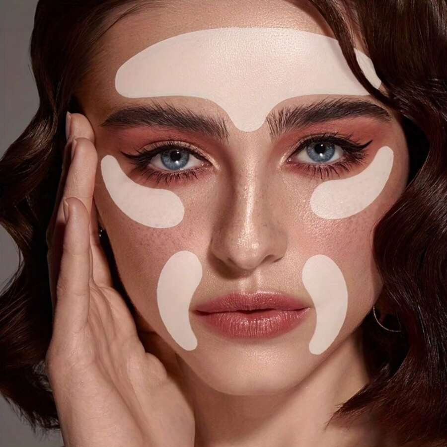 5 Pieces Set Of Silicone Facial Patches For Cheeks, Chin, And Forehead ...