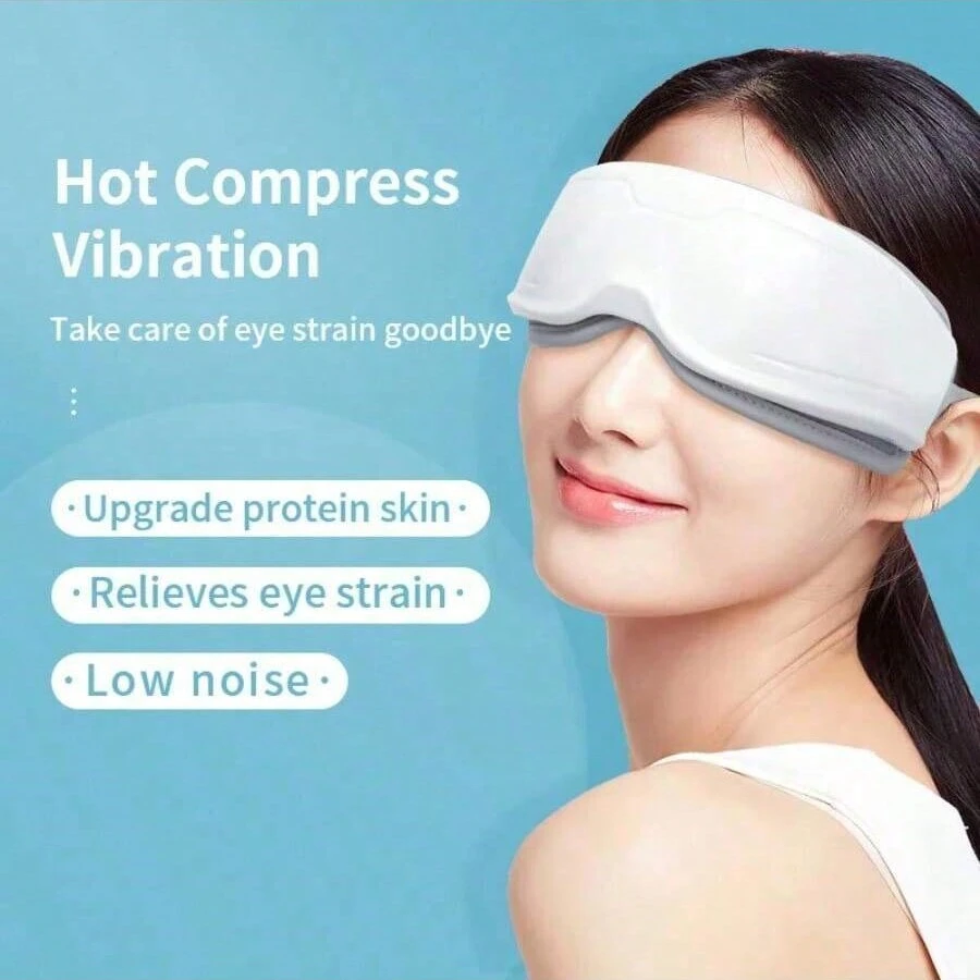 Smart Eye Massager Hot Compress Vibration Graphene Heating Up Eye Care ...