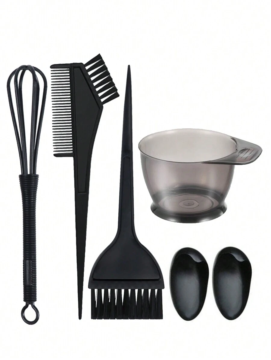 6pcs/Set Hairdressing Tool Kit Including Mixing Bowl, Applicator, Brush ...