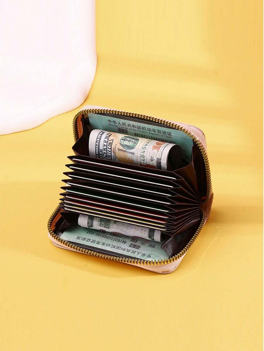 Simple Heart Embroidered Accordion Card Holder | SHEIN EUR