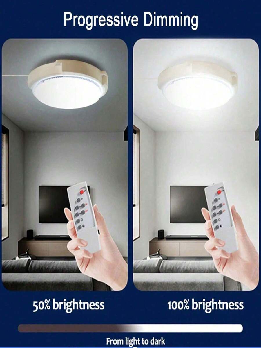 Solar Ceiling Light With Remote Control Indoor Outdoor Upgrade 100W ...