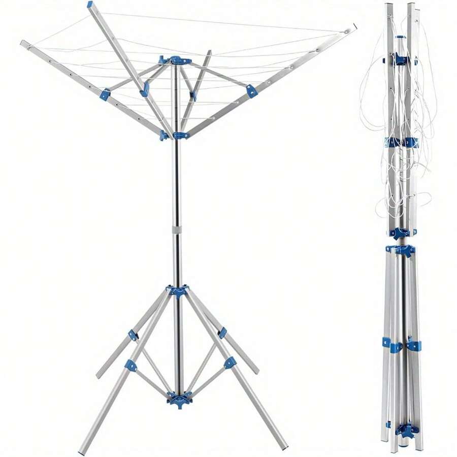 Rotary Washing Line 4 Arms 16m Portable Washing Line With 4 Stable Legs ...