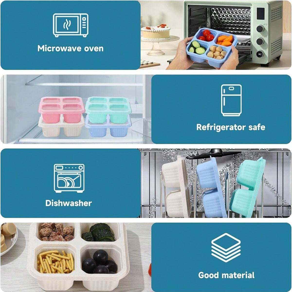 1 pieza, Recipiente para aperitivos Contenedor de preparación de ...