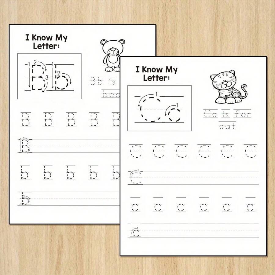 Kids Numbers And Letters Tracing Book Early Education Writing Exercise ...