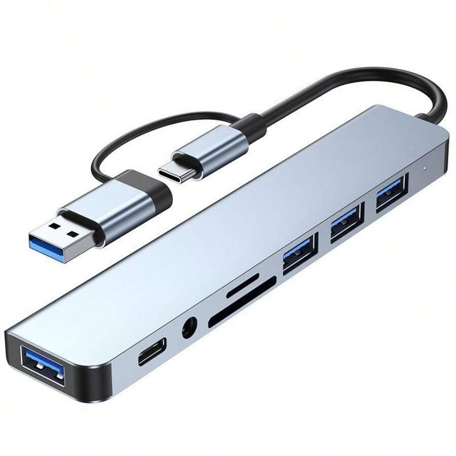 USB Hub, Dual Purpose Hub With USB And Type C Interfaces, 8-Port USB C ...