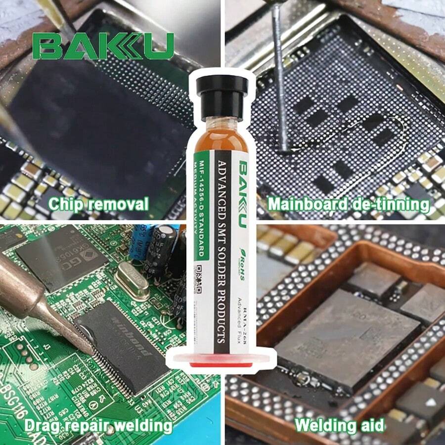 baku BAKU No Clean Soldering Flux Paste(3 Packs), Solder Flux For Electronics Soldering, Tin ...