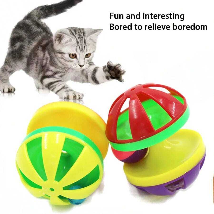 Cat Interactive Rolling Bell Sound Toy. Volg het ritme en cirkel de bel ...