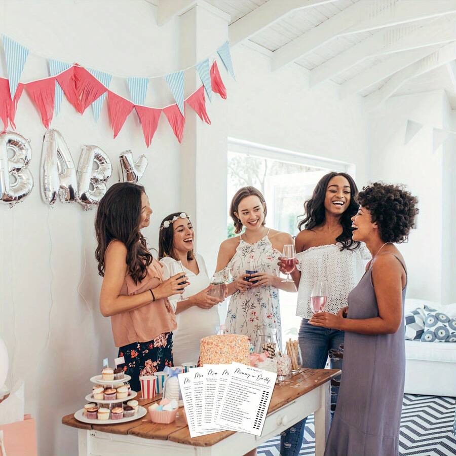 50 Ba By Shower Game Cards Set - Rustic Bingo And Advice Cards For ...