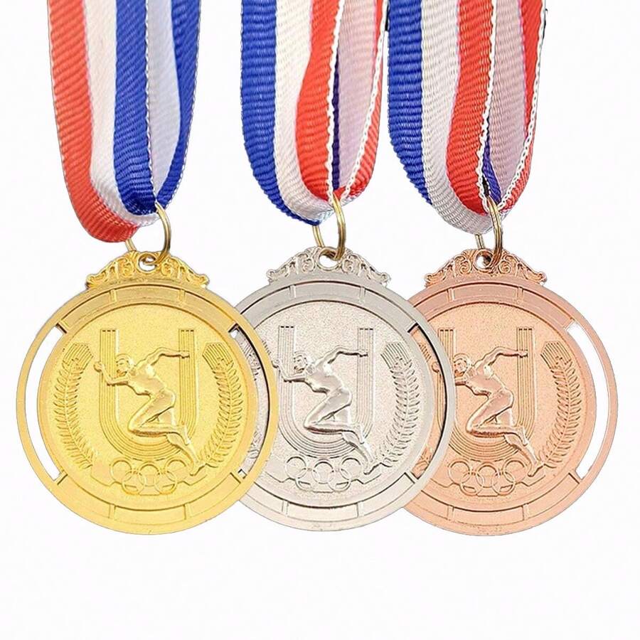 Medalha, Troféu e Placa de Prêmios de Corrida, Medalha de Ouro, Prata e ...