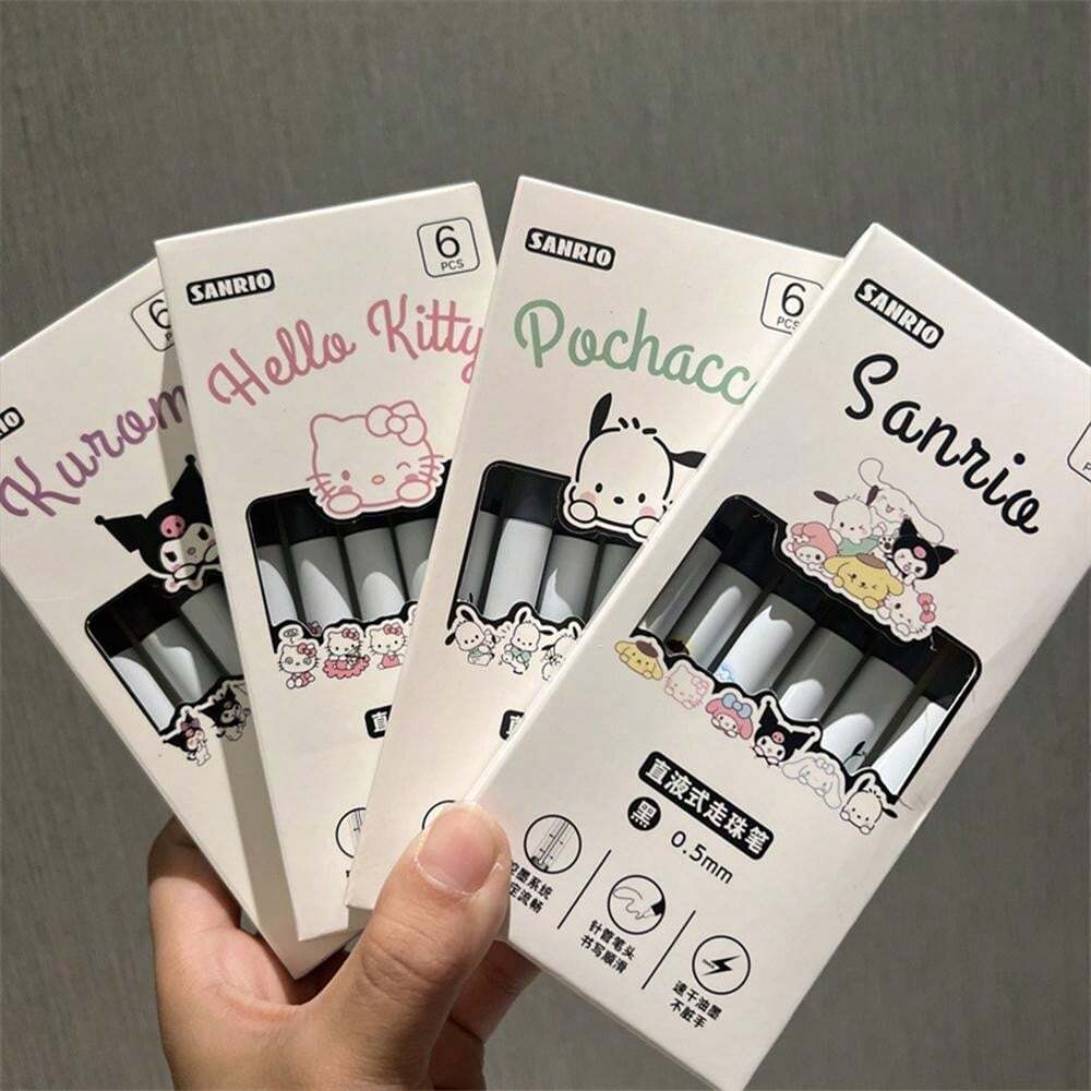 Sanrio Assorted Cartoon Character Ballpoint Pens - Hello Kitty, Kuromi, My Melody, Pochacco ...
