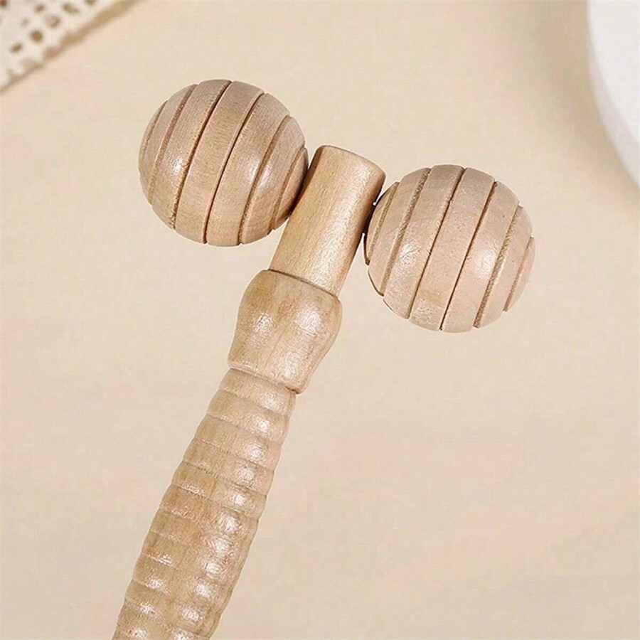 Manual Wooden Massage Roller Hand Push Handheld Body Massage Tool Full ...
