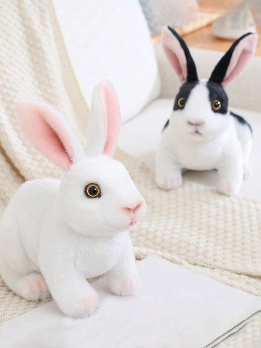 16cm/6.29inch Realistic Rabbit Plush Toys Cute Lifelike Bunny Stuffed ...