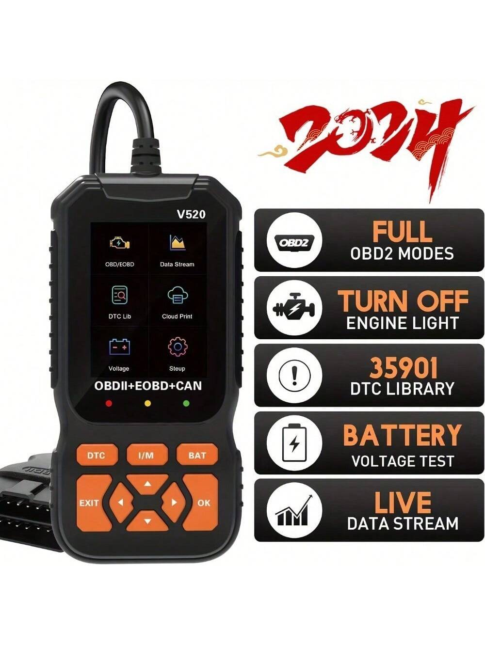 Professional OBD2 Car Scanner - Read And Clear Fault Codes, Check ...