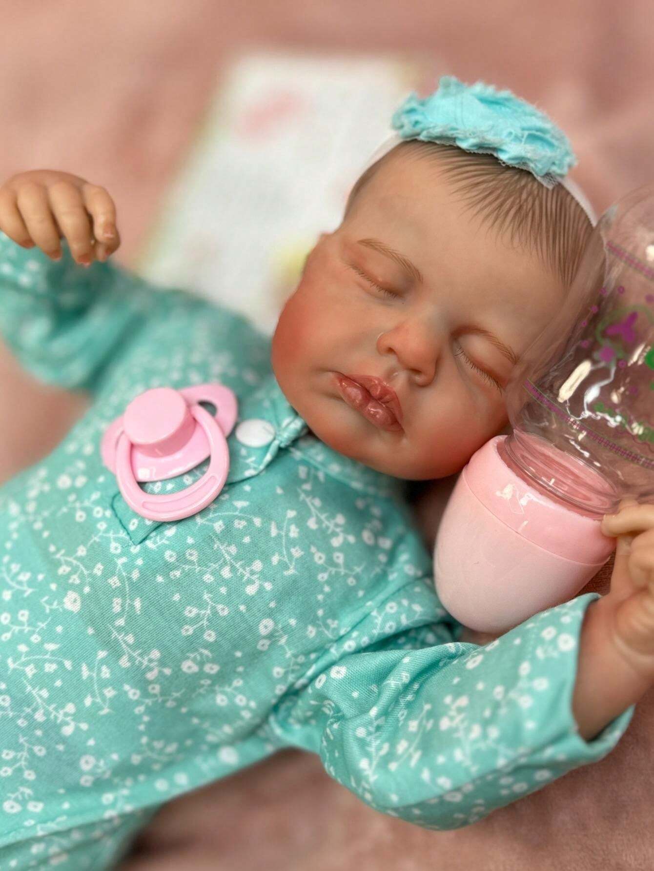 1 Pc 19 Inch Loulou Baby Reborn Doll Handmade Bebe 3D Painted Newborn ...