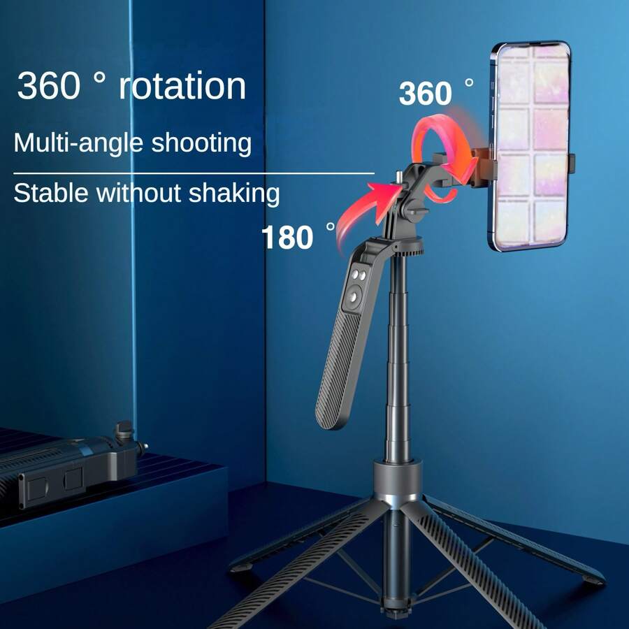 70-Inch One-Touch Quad-Pod Bluetooth Selfie Stick With Handheld ...