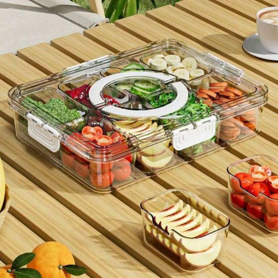8-In-1 Transparent Fruit & Vegetable Storage Container - , Sealed ...