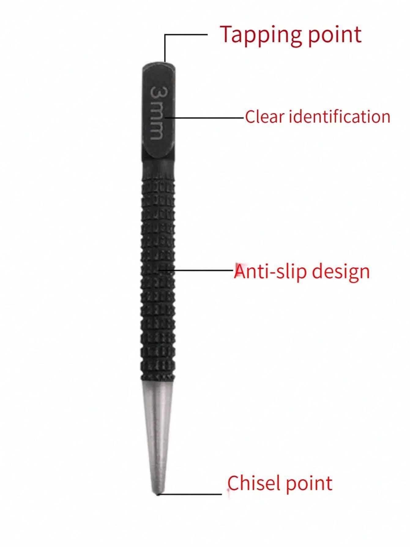 Manual Center Punch Marker Drill Locator Hardened Steel Awl Scriber ...