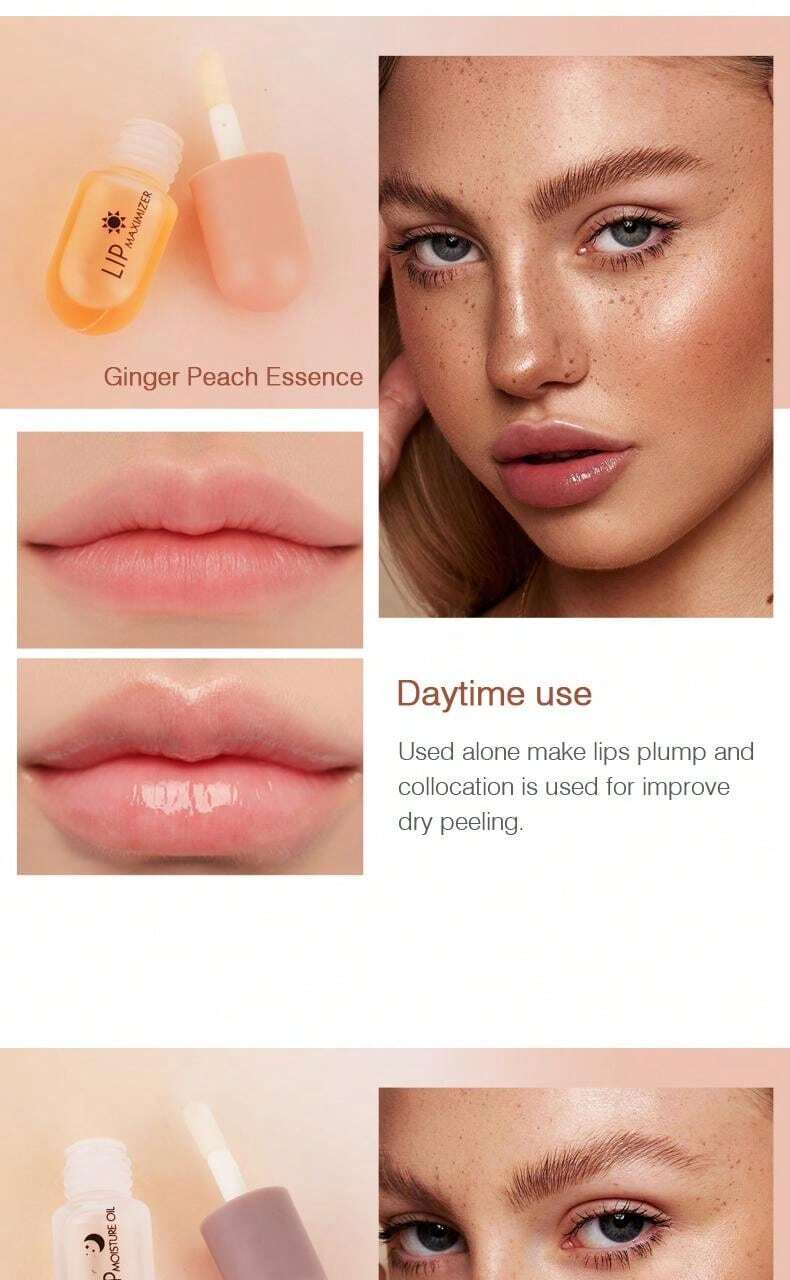 Lip Plumper Kissbeauty, Óleo Labial Hidratante que Aumenta a ...
