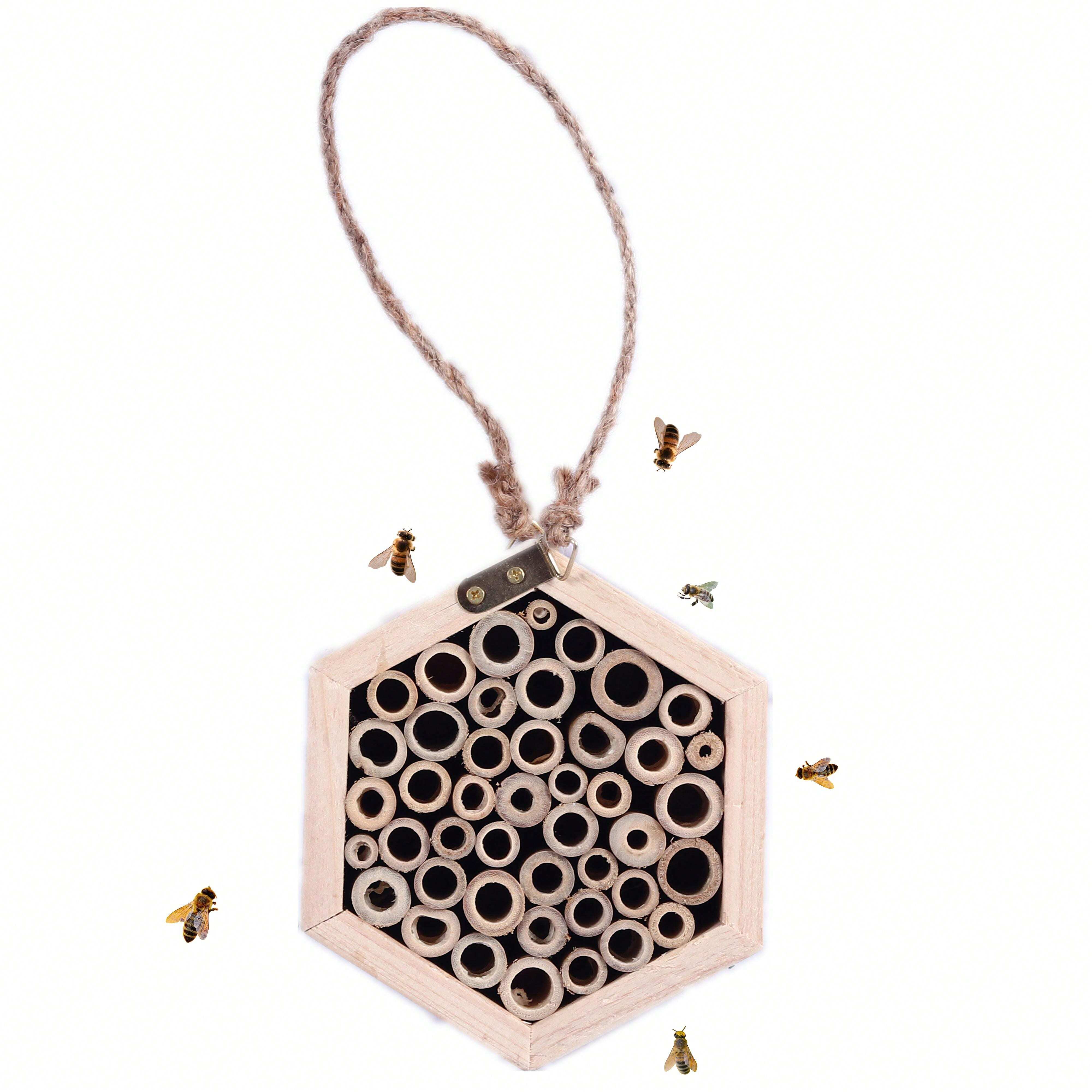 Bee House Native Bee Hive Hexagon Bee House Insect Hotel Natural ...
