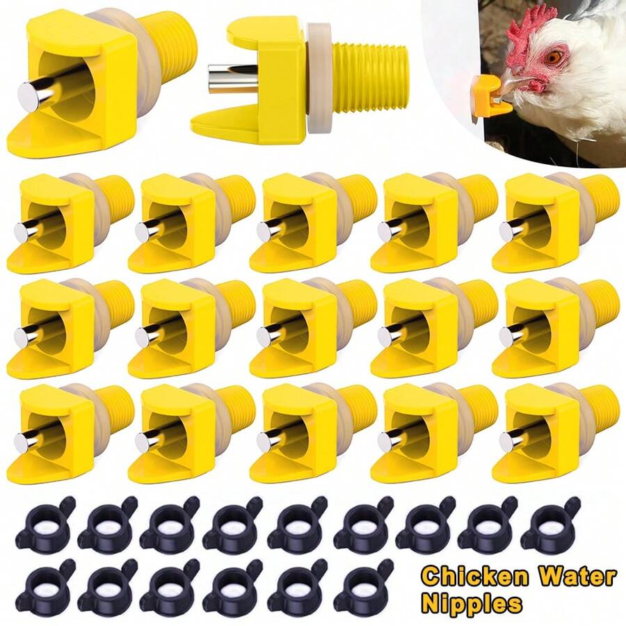 Chicken Waterer Nipples, Horizontal Side Mount Chicken Nipple Waterer ...