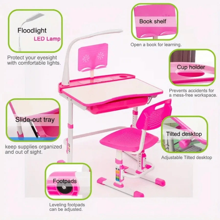 Hand Cranked Adjustable Home Study Desk, Writing Desk, Elementary ...