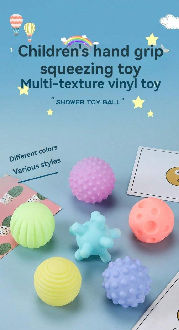 Baby Soft Silicone Sensory Ball Toys, Tactile Grab Ball For Infant ...
