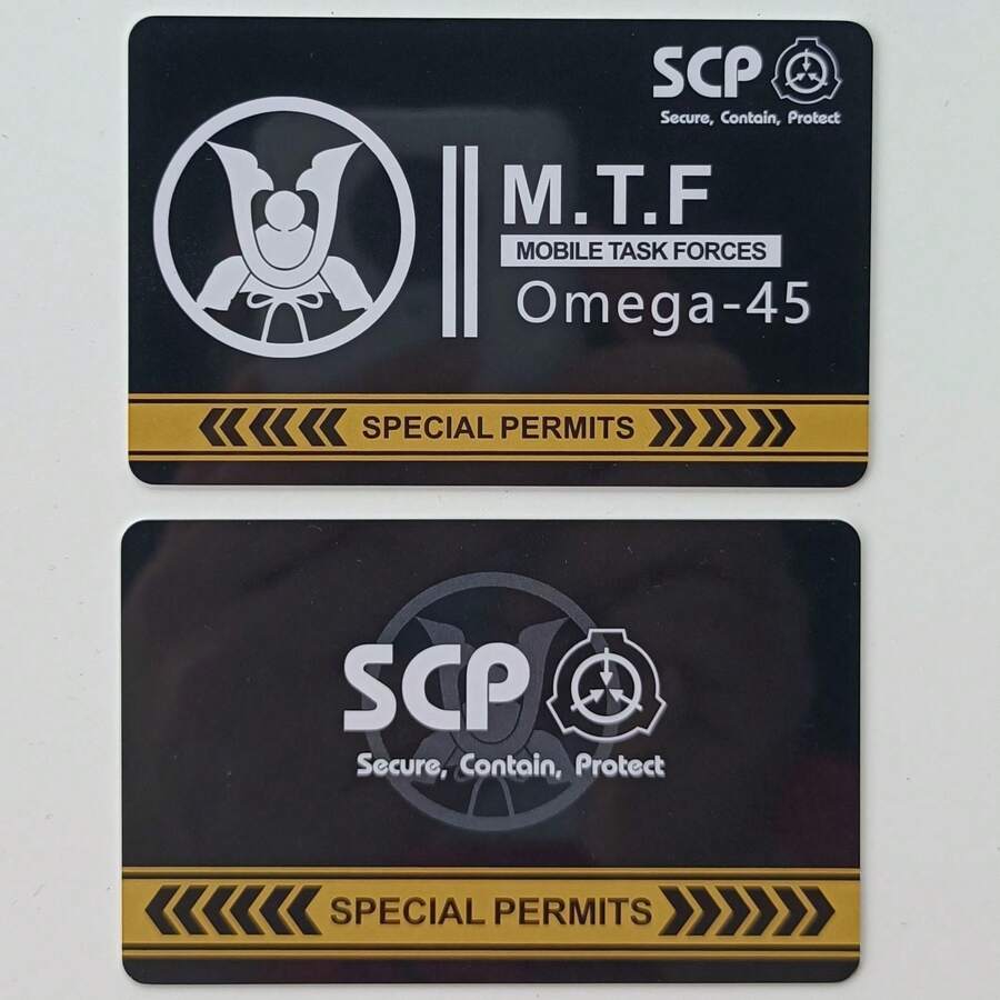 SCP Foundation GUARD Secret PVC Hardcard Special Logo Cosplay Access ...