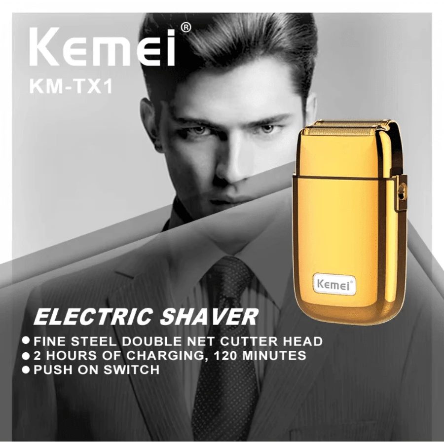 Kemei Factory Direct Full Metal Electric Shaver Kemei KM-TX1 ...