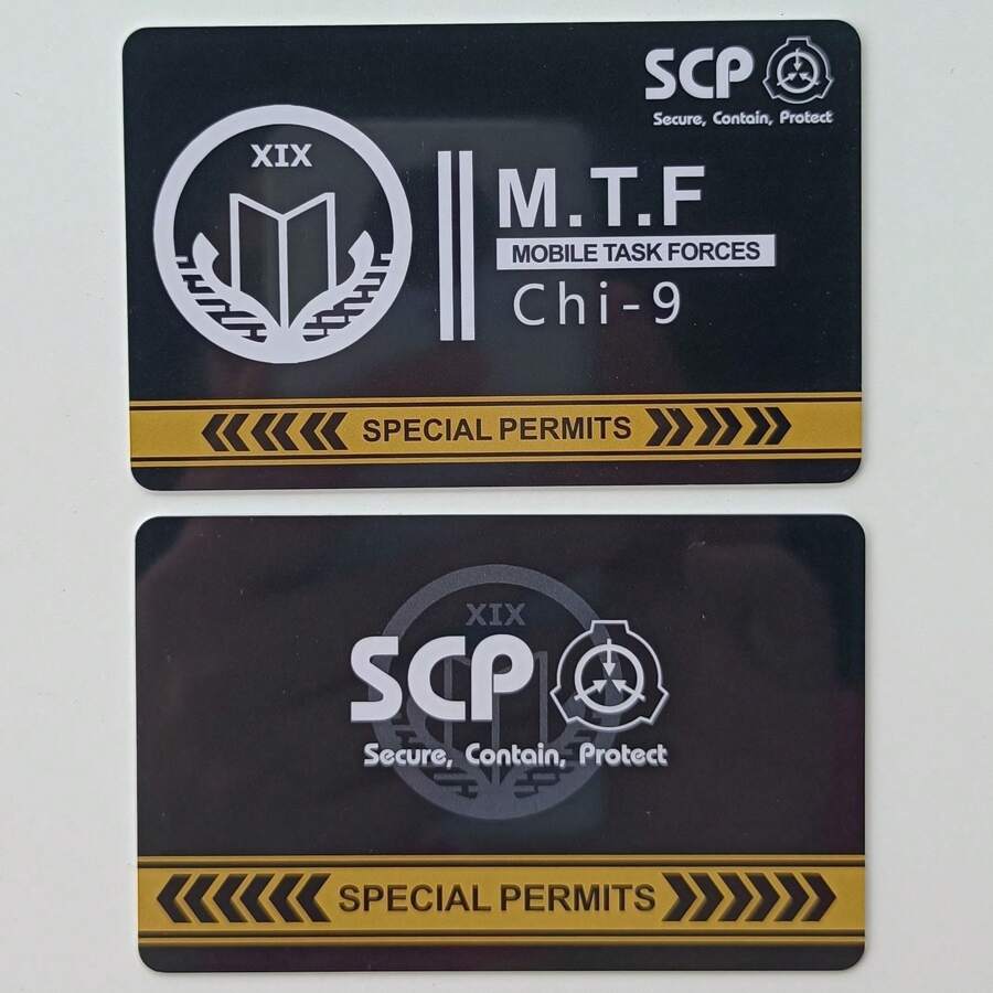 SCP Foundation GUARD Secret PVC Hardcard Special Logo Cosplay Access ...