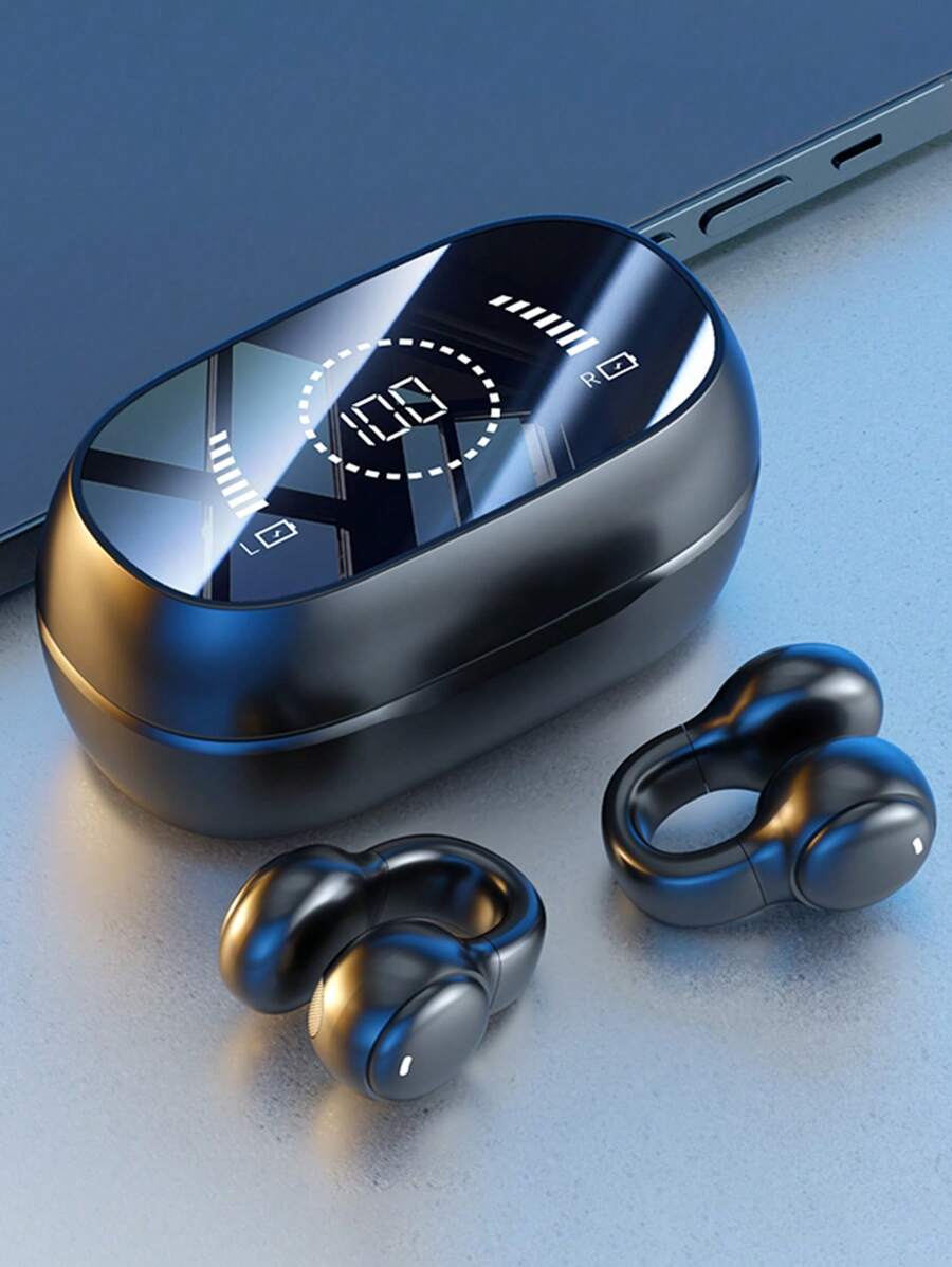 Wireless Earbuds Small Clip On Earphones Open Ear Buds, Air Conduction ...