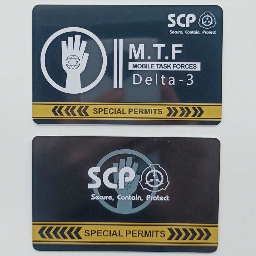 SCP Foundation GUARD Secret PVC Hardcard Special Logo Cosplay Access ...