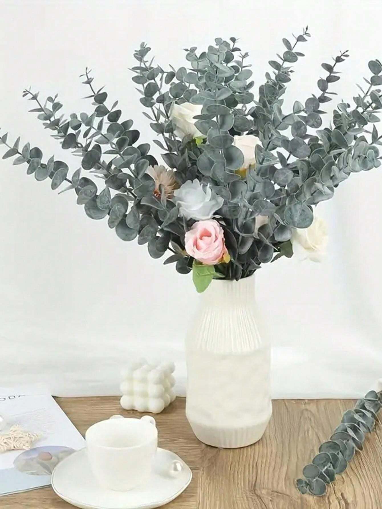 Artificial Eucalyptus Branches Greenery, Eucalyptus Leaves Decor, Fake ...