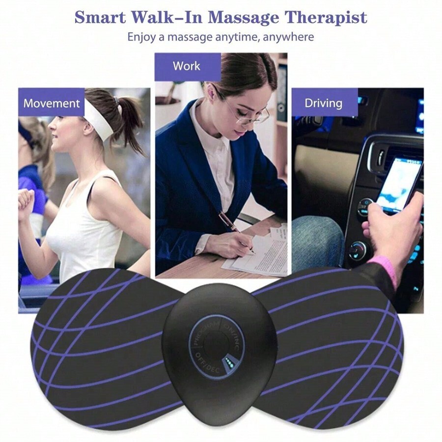 Masseur électrique portable pour étirement du cou avec écran LCD, EMS, 6 modes de massage ...