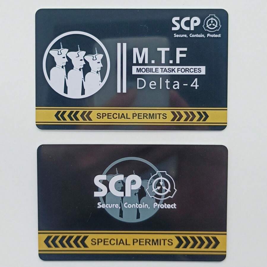 SCP Foundation GUARD Secret PVC Hardcard Special Logo Cosplay Access ...