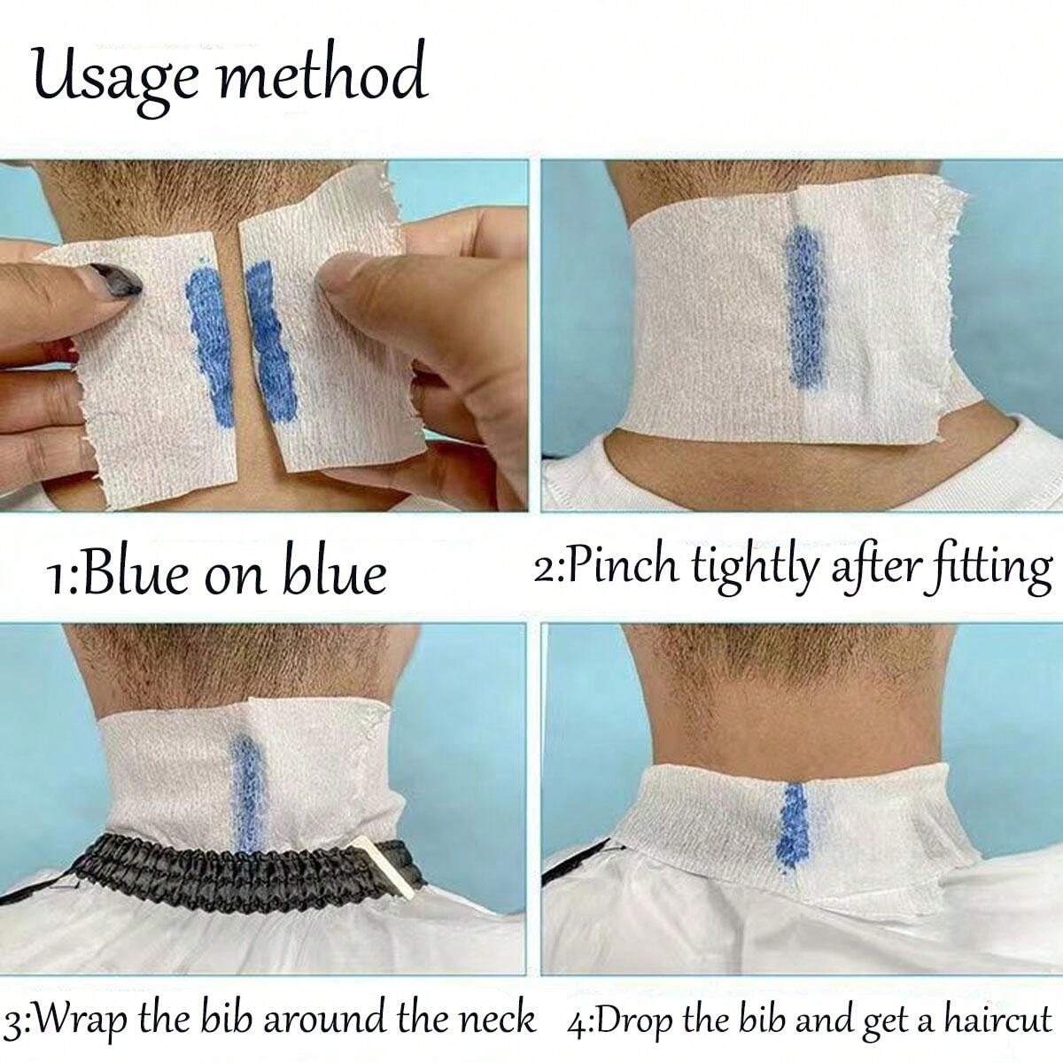 5 Rolls Disposable Neck Paper Strips, Salon Hair Cutting Neck Strips ...