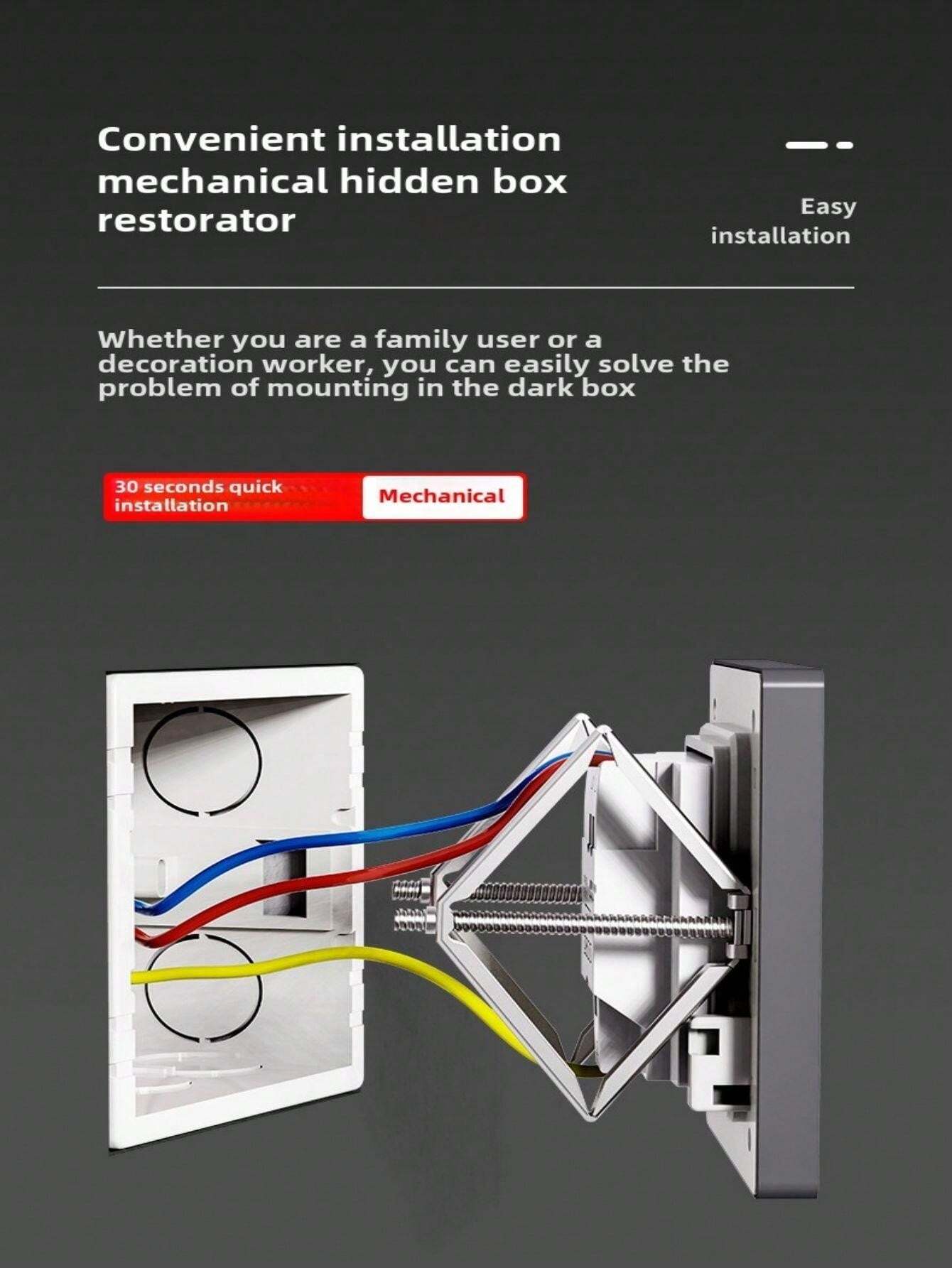 Switch Socket Junction Box Repair Bracket 86 Model Embedded Box Fixer ...