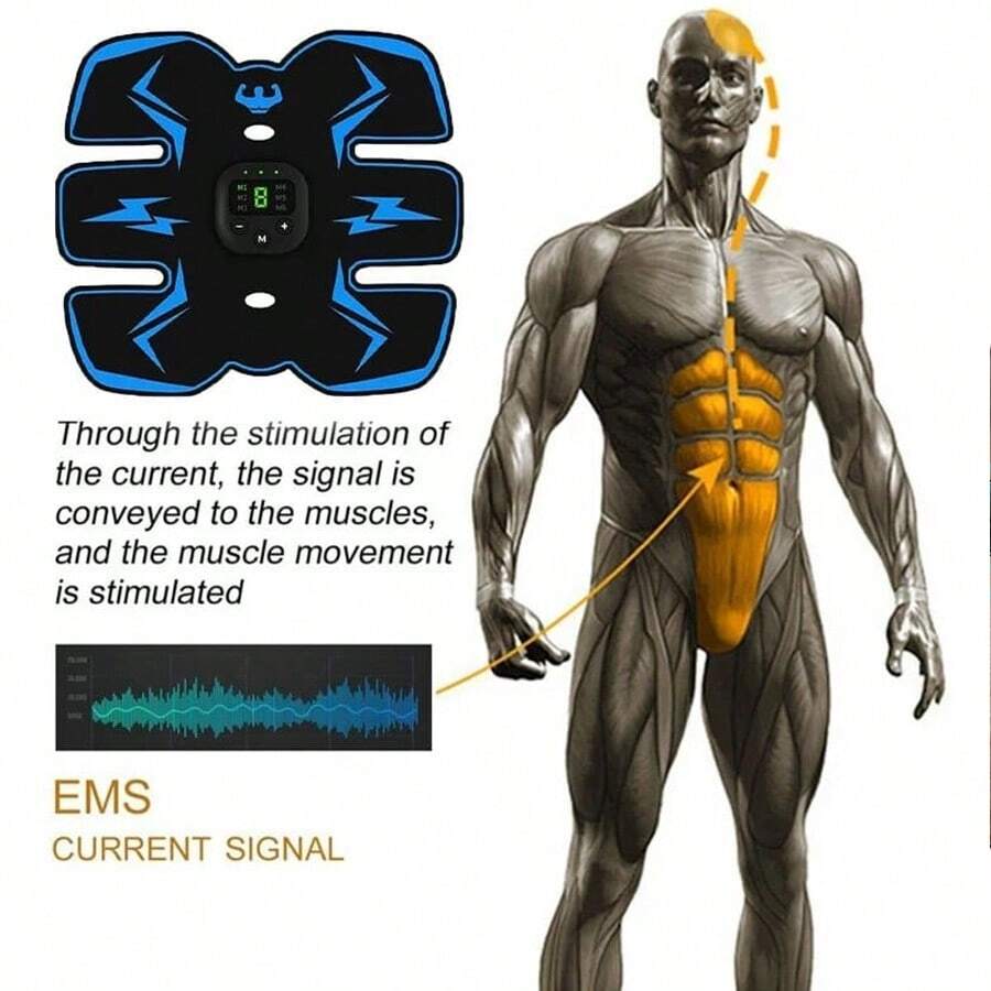 EMS Wireless Muscle Stimulator Trainer, Smart Fitness Abdominal ...