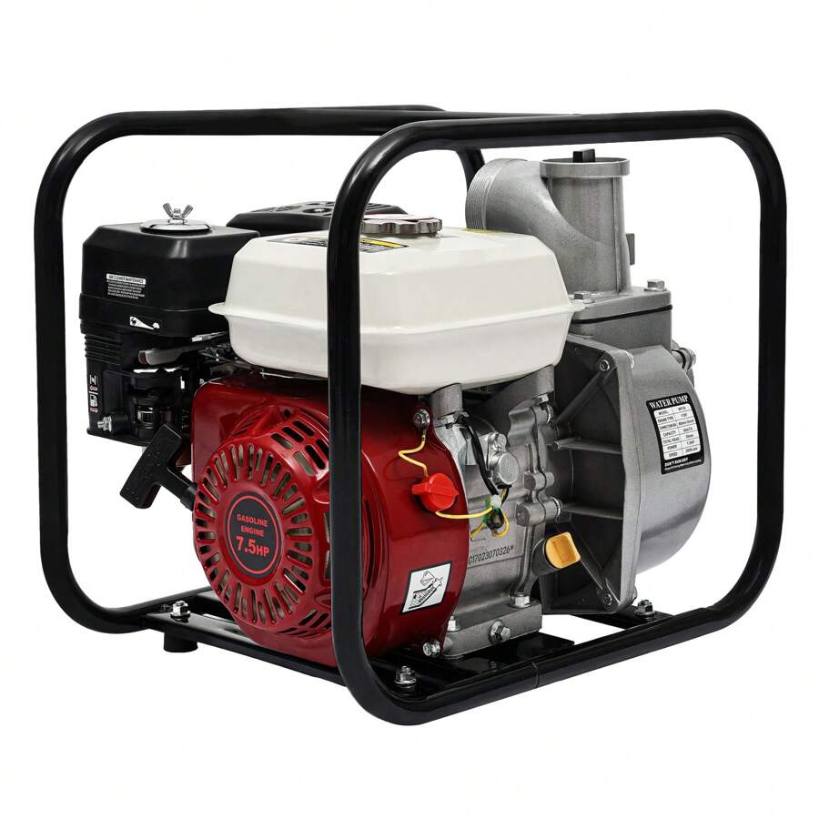 7.5HP 4 Stroke Gasoline Water Pump, 3" Portable Gas-Powered Semi-Trash Water Pump | SHEIN USA
