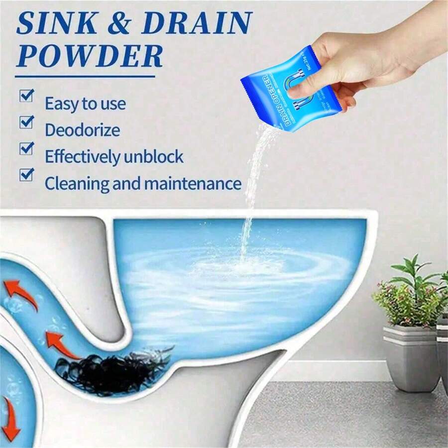 1/5/10Pcs Super Strong Drain Cleaner To Drain Your Kitchen Sink, Toilet ...