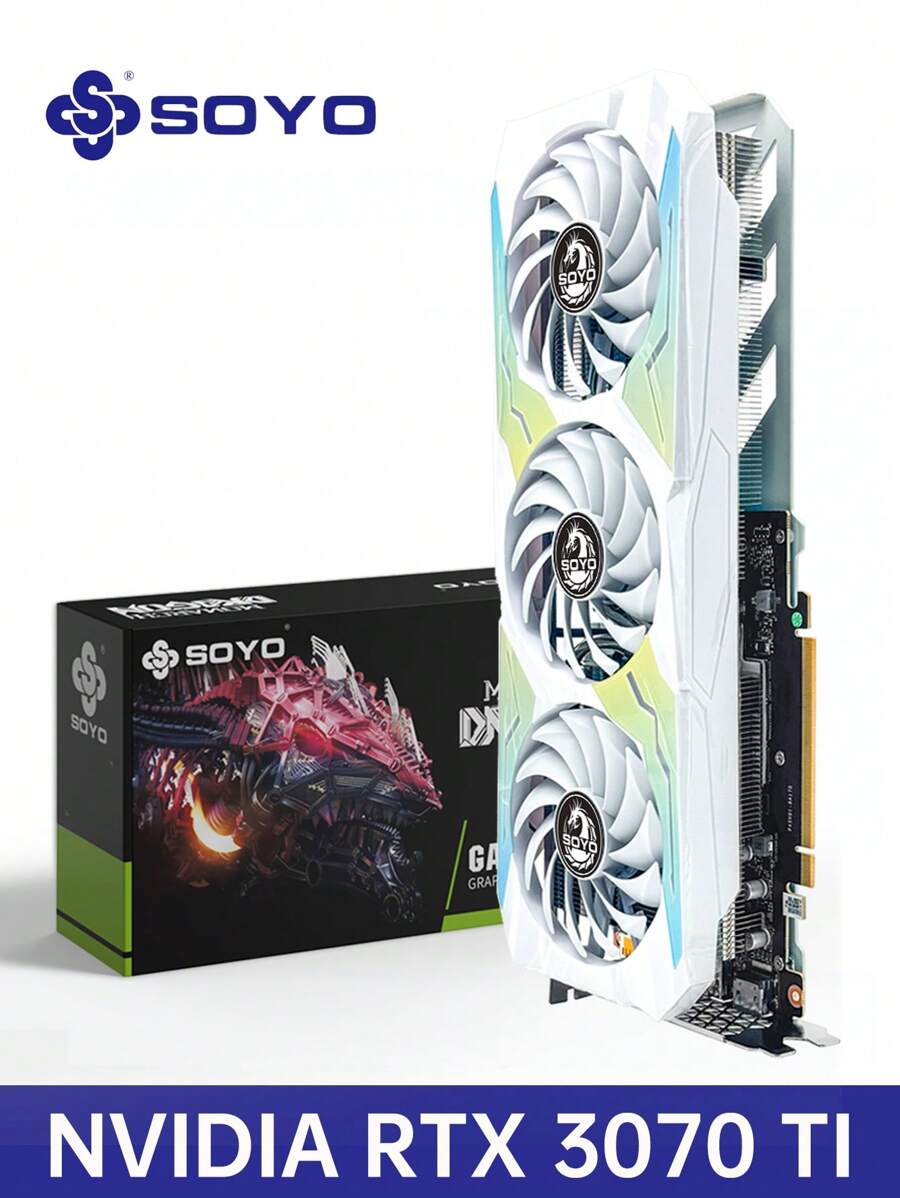 Placa de vídeo NVIDIA GPU 8nm 256Bit DP*3 GPU RTX 3070Ti ICraft OC 8G ...