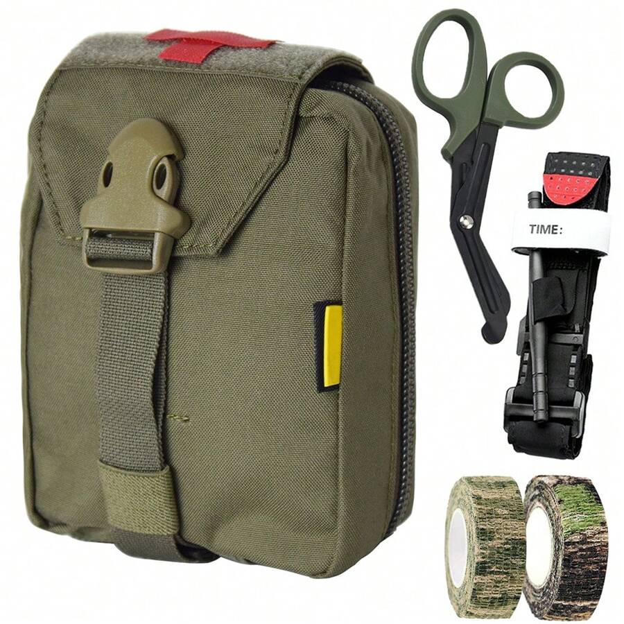 First-Aid Med Tactical Pouch - 500D Nylon Molle System With Quick ...