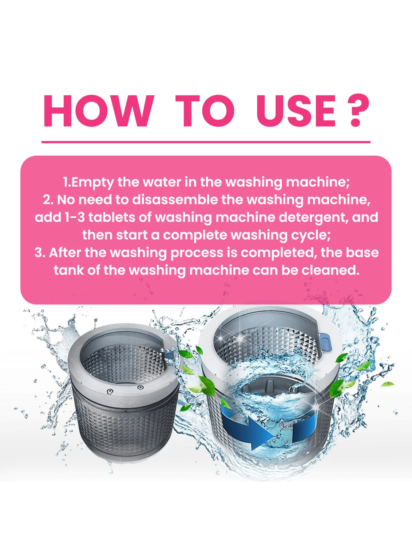 Washing Machine Trough Cleaning Effervescent Tablets Washing Machine ...