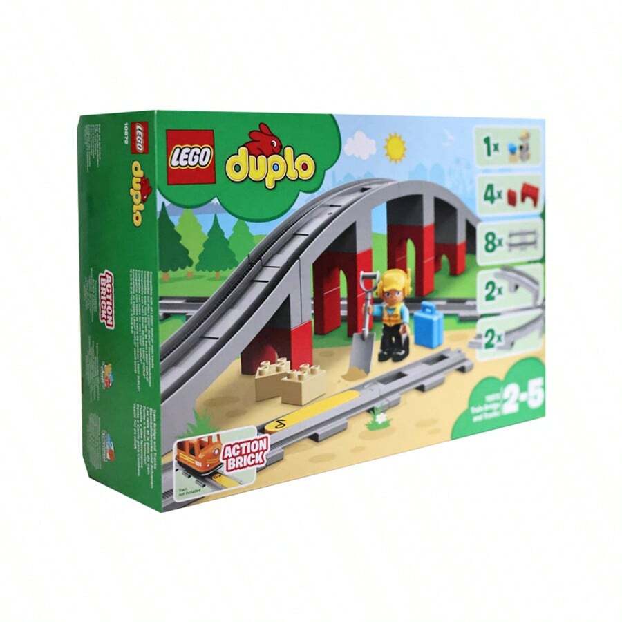 LEGO 10872 Debao Train Bridge And Track Big Particle Baby Puzzle ...