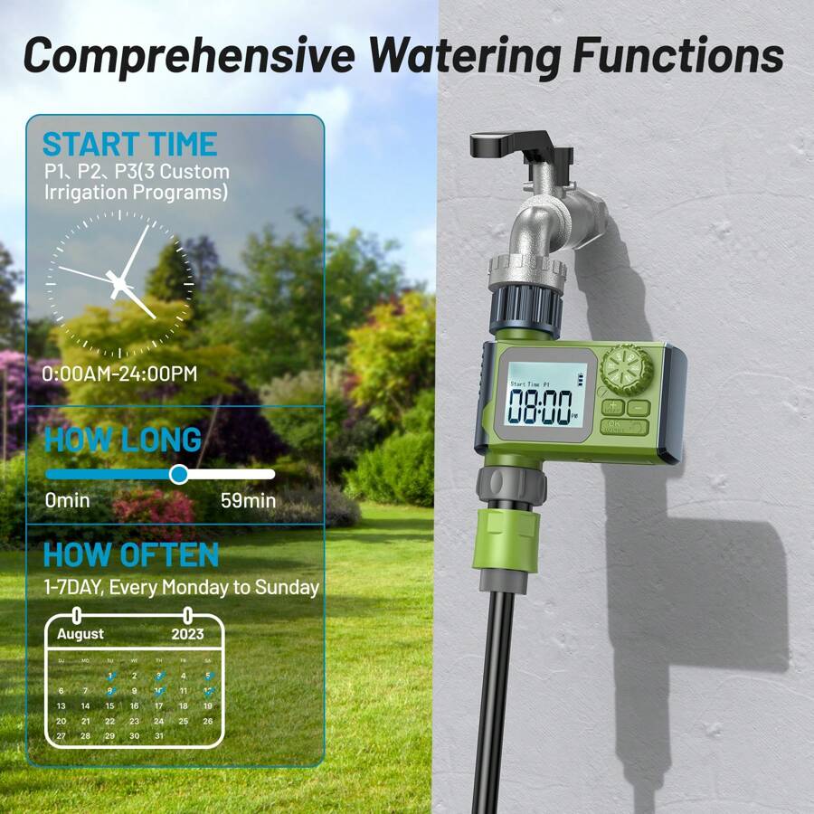 Outdoor Lawn Sprinkler Timer Hose Timer With Schedule And Frequency