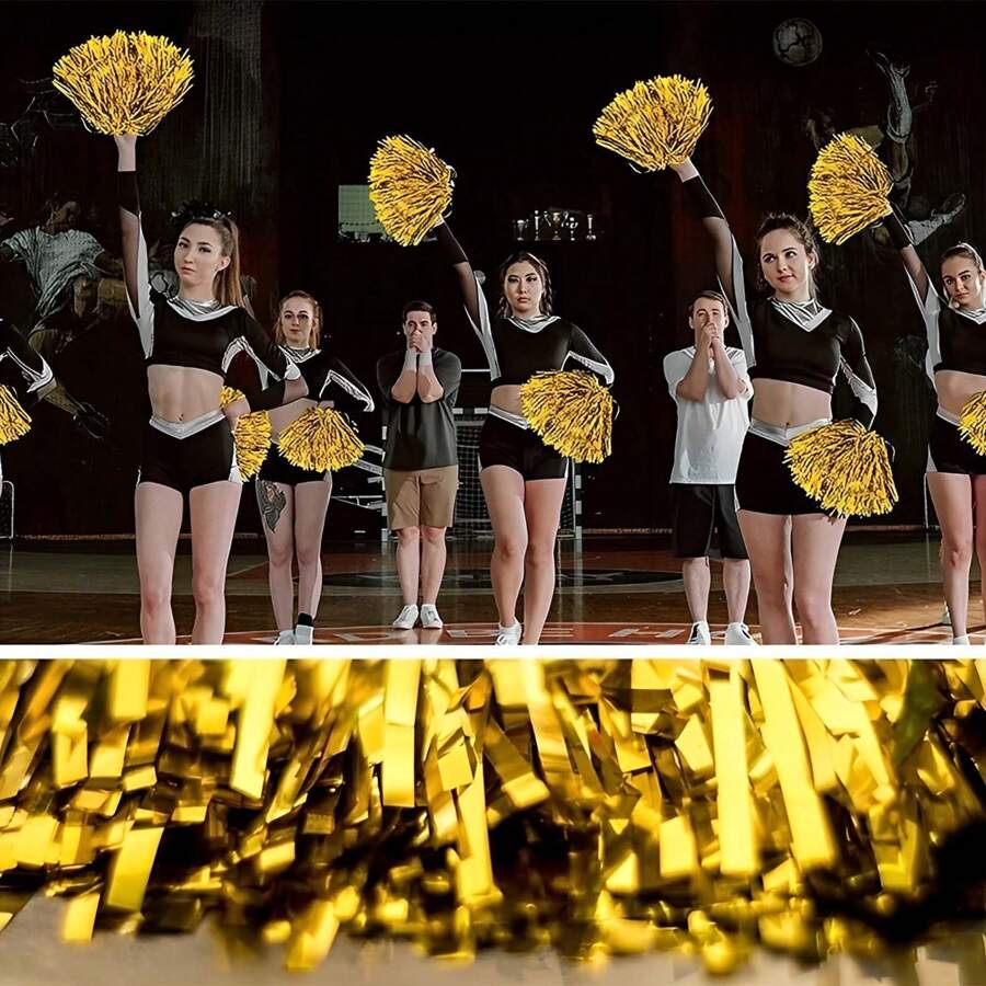 Cheerleaders Cheer Pom Poms Attractive Exercise Handles Props Poms Prop ...