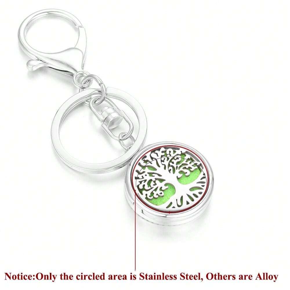 1PC Aromatherapy Diffuser Keychain With 10pcs Pads Perfume Essential ...